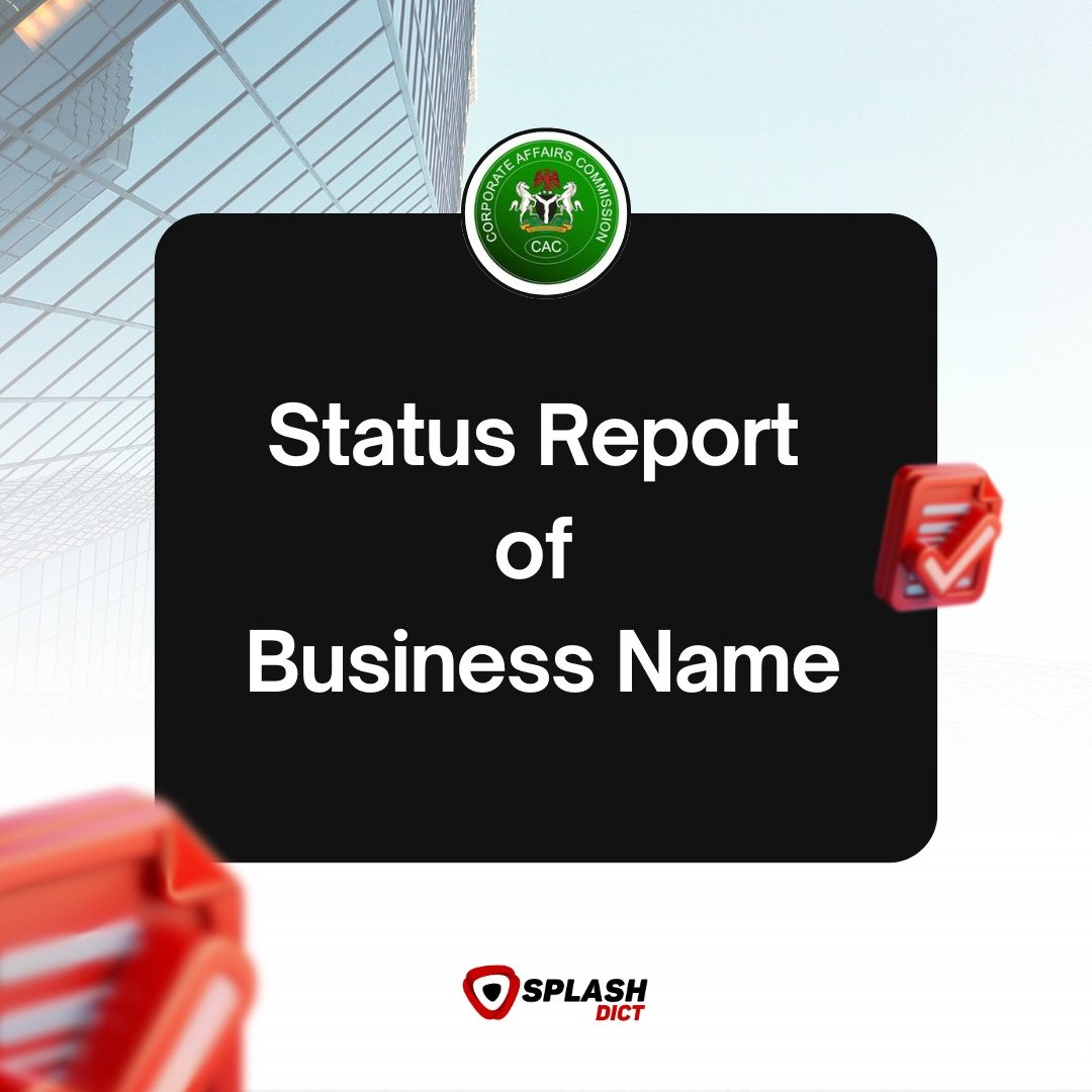 CAC Status Reports for Registered Corporate Entities - SplashDict Limited